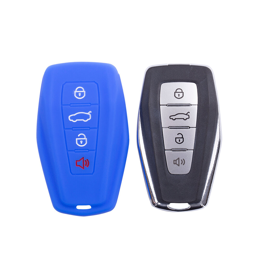 Силиконовый чехол для автомобильного ключа Geely Binyue с глянцевой поверхностью