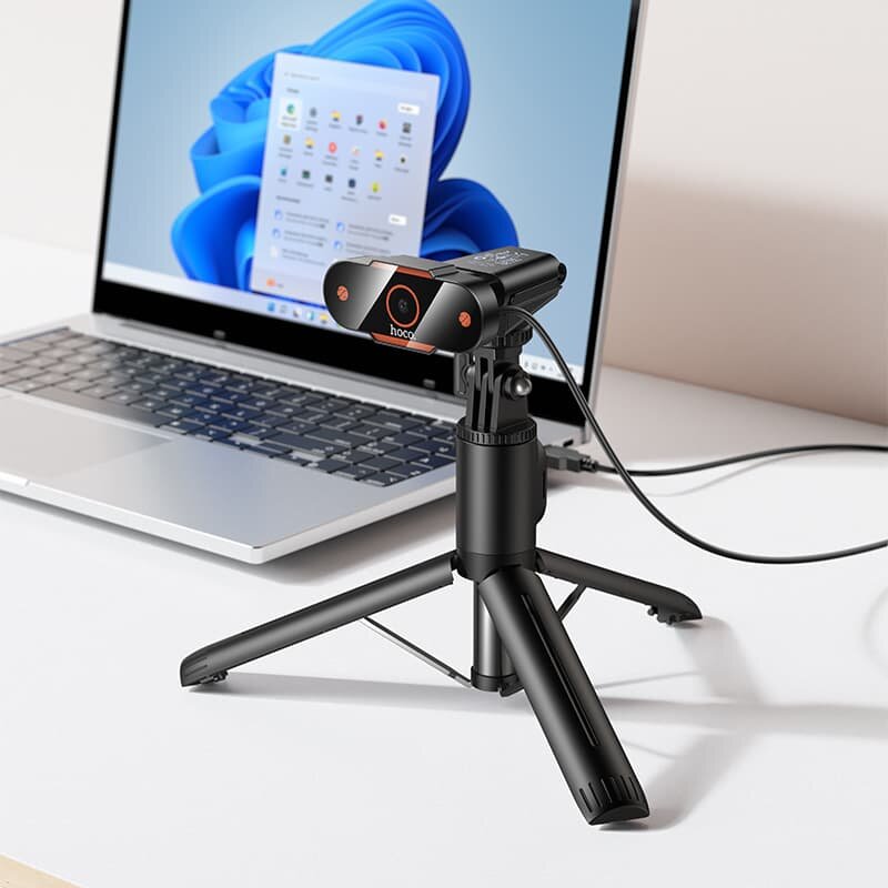 Камера веб-камера HOCO D101, с микрофоном, 720p, USB 2.0, черная