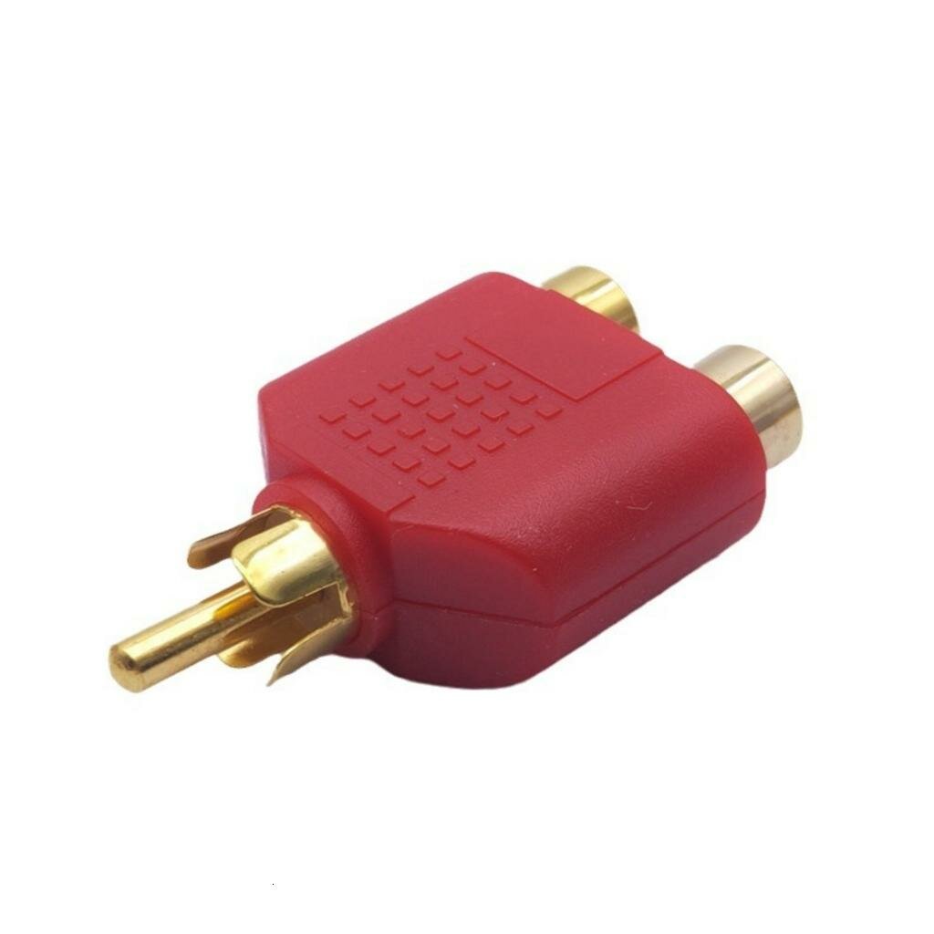 Моно аудиоразветвитель 1×M–2×Ж, красный