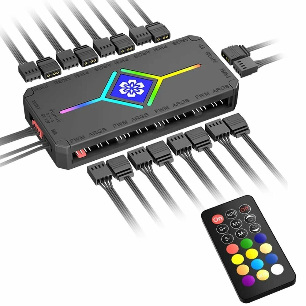 Контроллер H9S с памятью режимов, 9 интерфейсов 4PIN и 9 для ARGB-лент