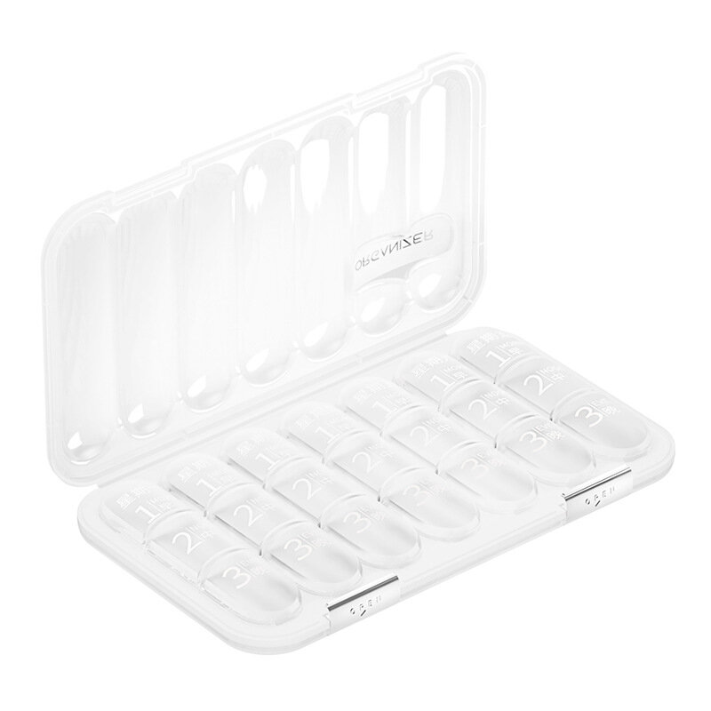 Портативная коробка для таблеток на семь дней в неделю, портативная коробка для дозирования лекарств, коробка для напоминания о трех едах в день, дозатор лекарств большой емкости