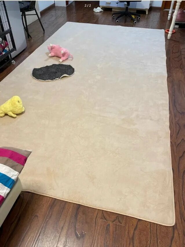 Ковер однотонный теплый коврик 200x300 см