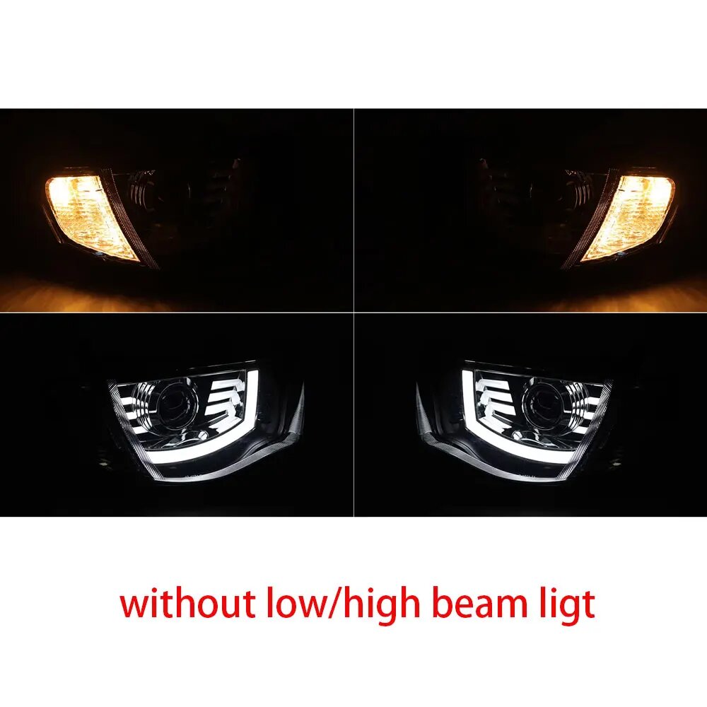 Светодиодные фары для Mitsubish L200 TRITON 2005-2014 фары с галогенной боковой фонарем указатель поворота угловая лампа DRL, pair