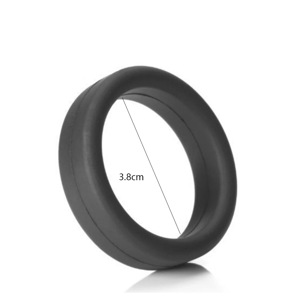 Мужское супермягкое силиконовое кольцо для пениса, шарик для задержки эякуляции, носилки Black