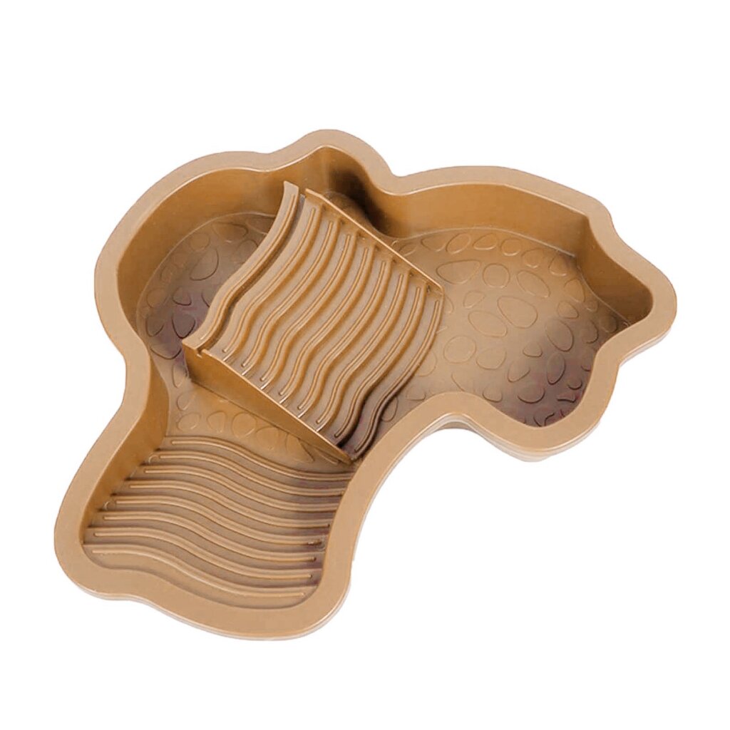 Ванна для черепах-амфибий-коричнево-желтый