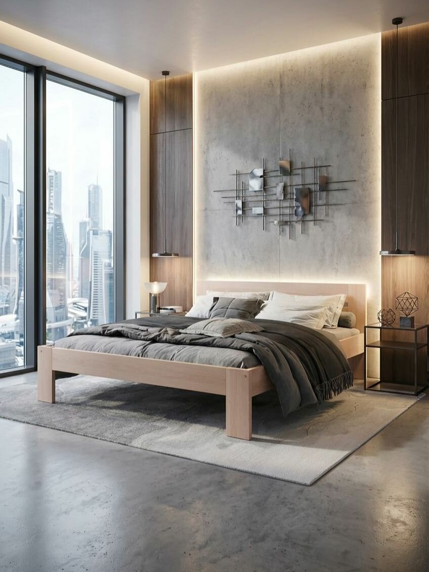 Кровать HALMAR MATILDA натуральный, 160х200