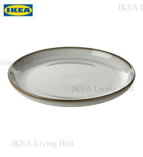 IKEA Тарелка глубокая 20 см 1 шт серый