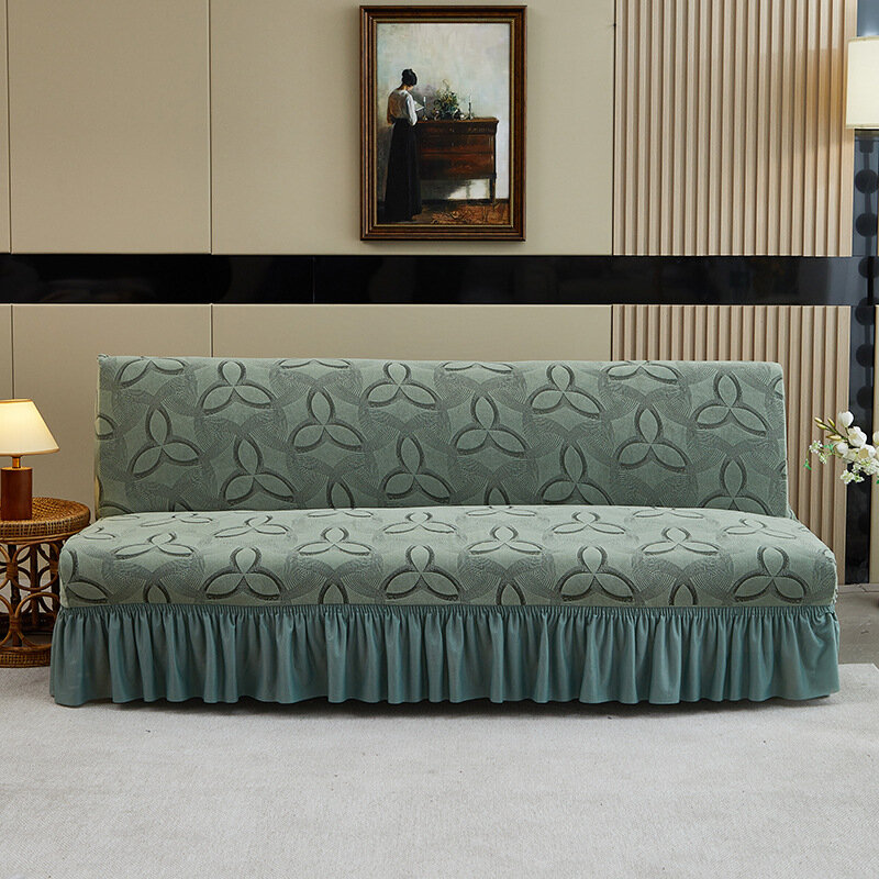 Чехол для дивана без подлокотников, утолщенный, полный обхват, эластичная ткань, чехол для дивана-кровати, складной, универсальный для всех сезонов