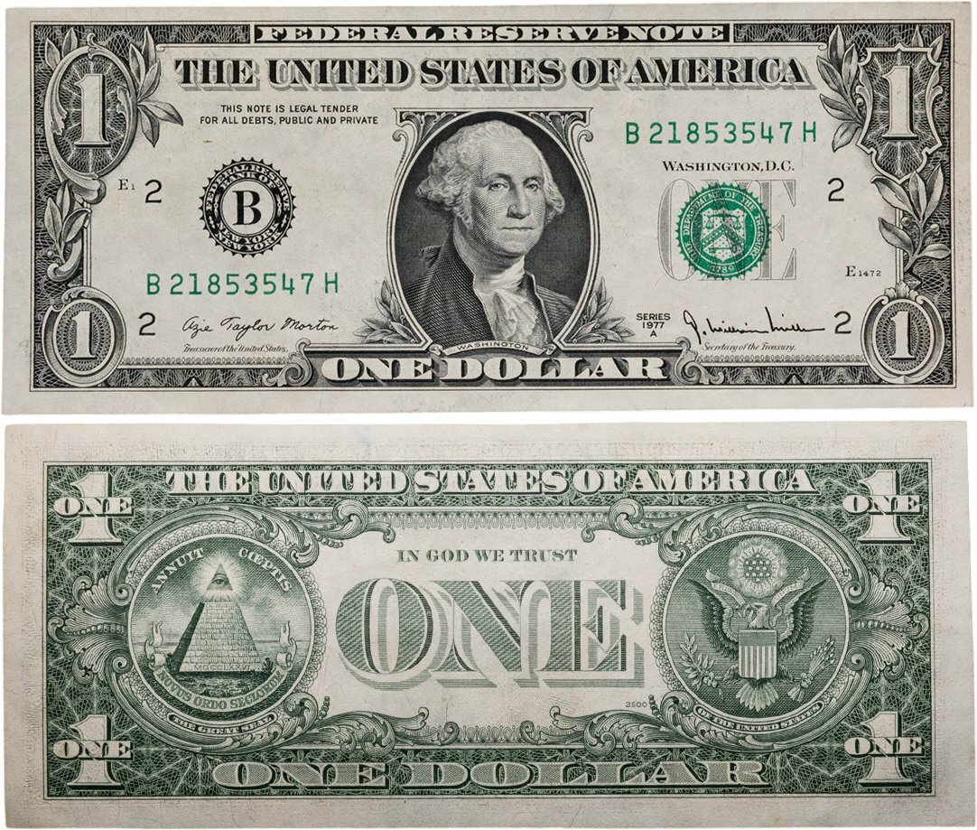 США 1 доллар 1977А год Pick 462b B-Нью Йорк