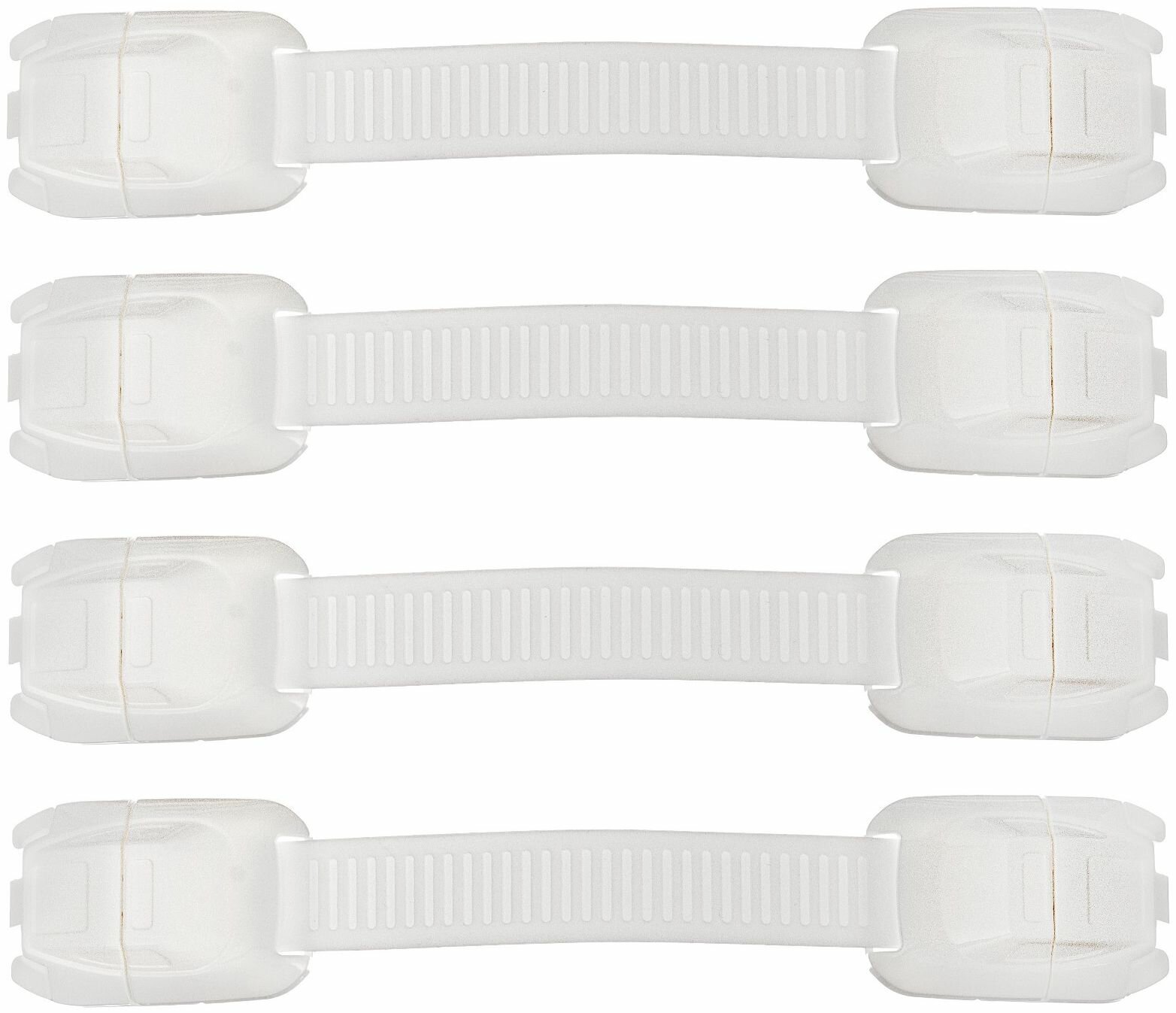 Блокираторы дверей от детей, набор из 4 шт, универсальный гибкий замок-фиксатор для шкафов, выдвижных ящиков и дверцы холодильника, можно использовать на углах, цвет белый