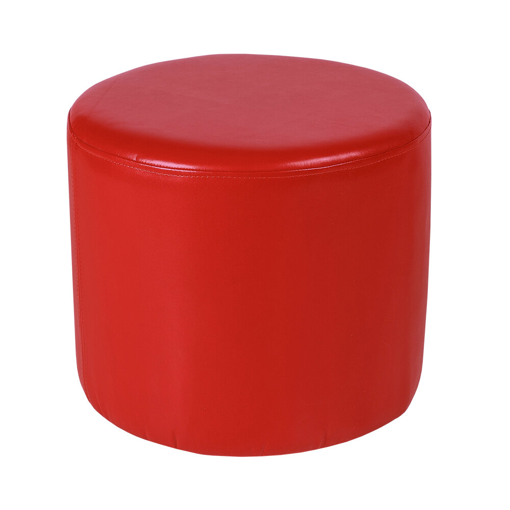 Пуф Шарм дизайн "Уют" круглый, красный, 40х40х45 см, исскуственная кожа
