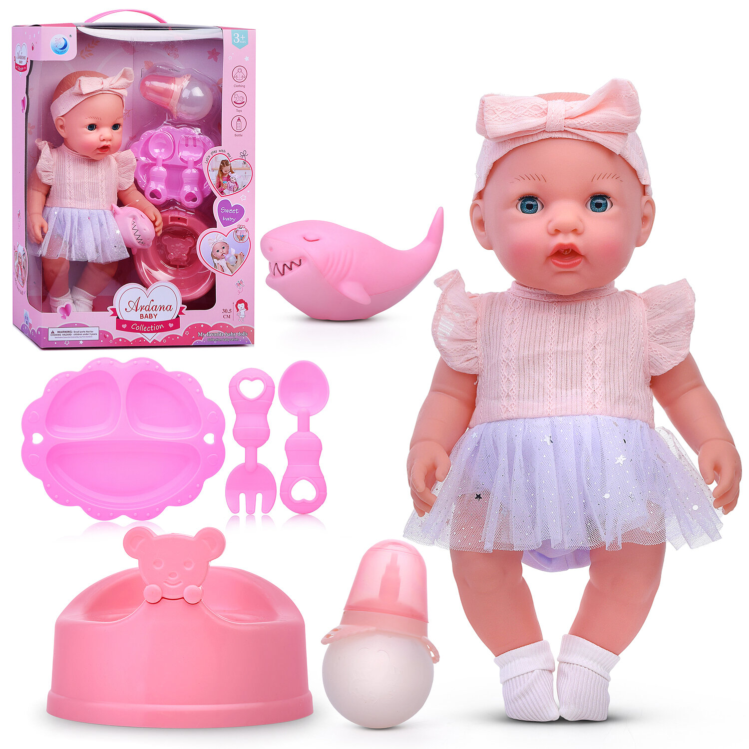 Кукла A916A "Ксюша" с аксессуарами, 30 см, детям от 3 лет, в коробке