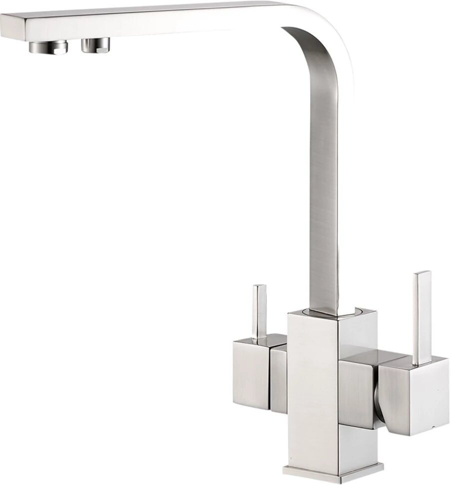 Смеситель для кухни Zorg SH 905 SATIN с подключением к фильтру, сатин