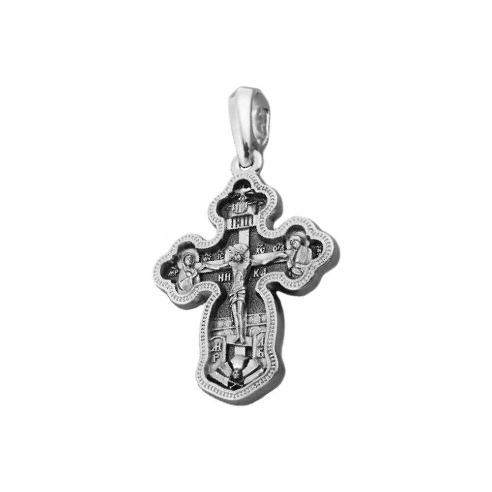 Крестик, серебро, 925 проба, чернение