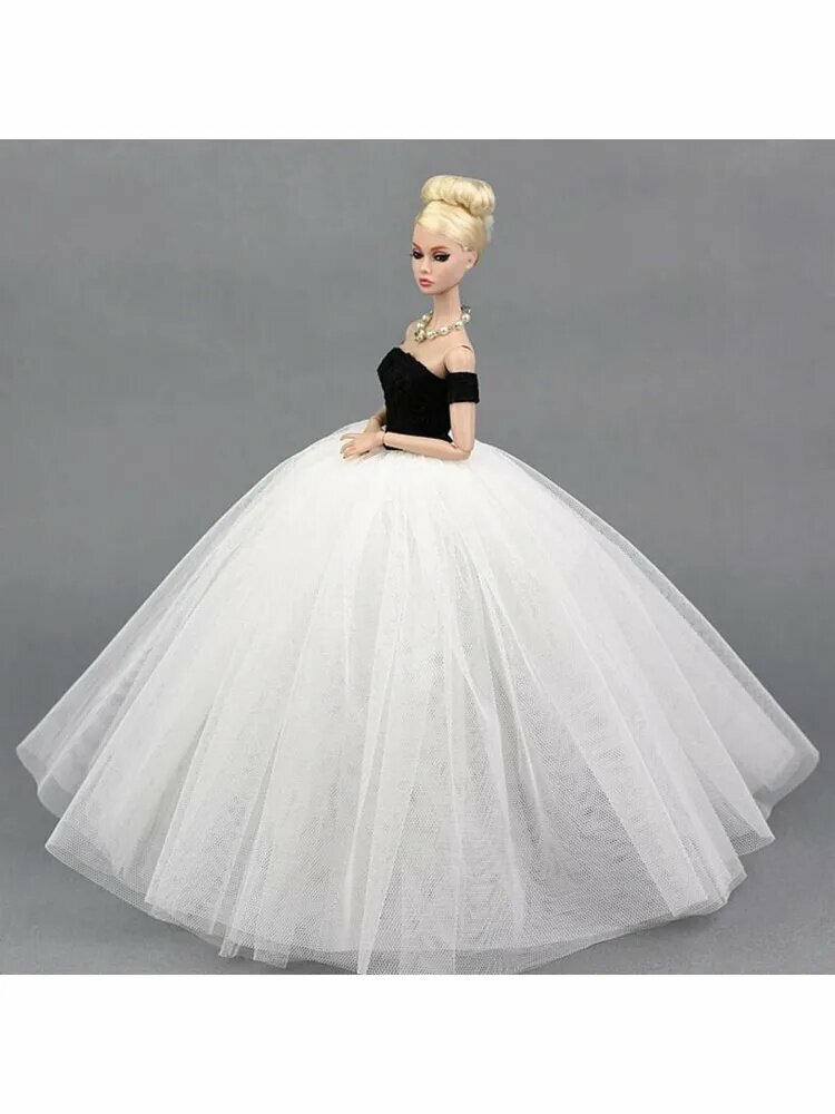Высококачественное свадебное платье и фата для куклы Барби Barbie