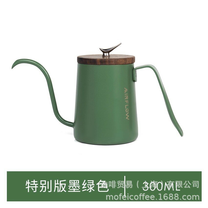 Миниатюрный портативный кофейник Airflow Coffee Dovetail для ручного заваривания с тонким длинным носиком из нержавеющей стали.