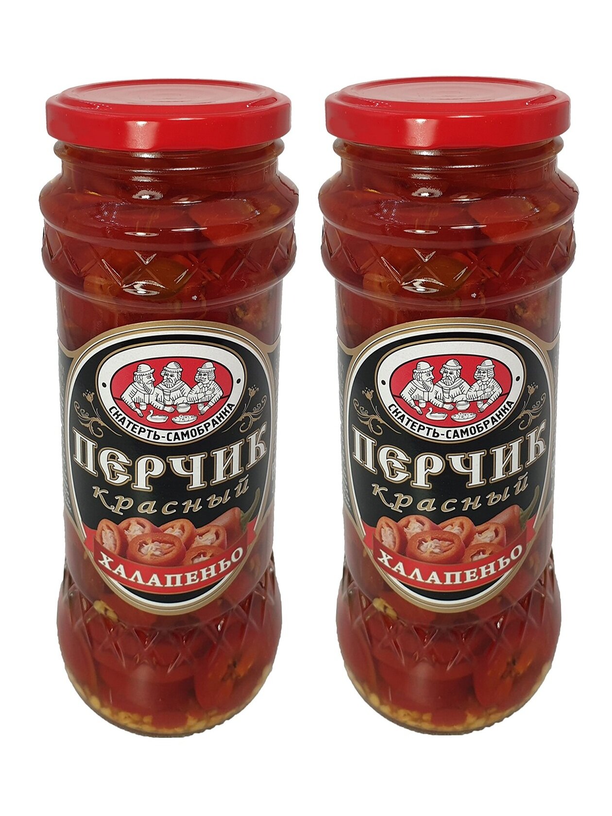 Перец халапеньо красный "скатерть-самобранка", 2 баночки по 370мл
