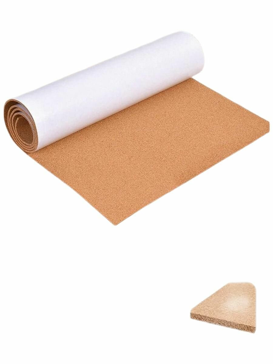 Доска пробковая самоклеющаяся пробка натуральный коричневый