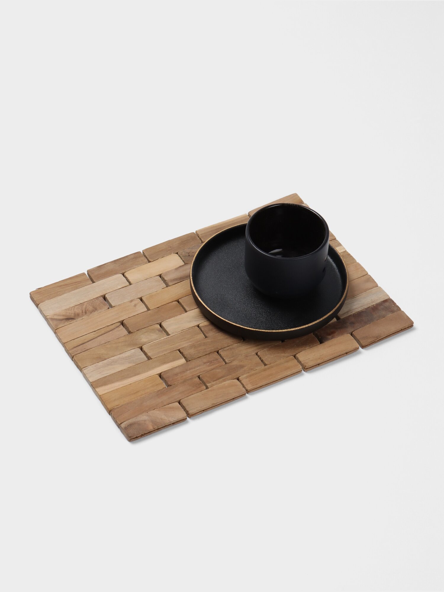 Коврик из тикового дерева, 30×20×0.7 см