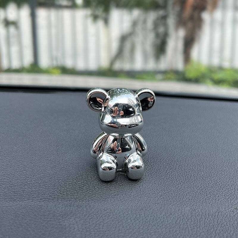 Новый милый электропокрытый кролик, украшение для автомобиля, декор для центральной консоли, элемент интерьера автомобиля, интернет-знаменитость