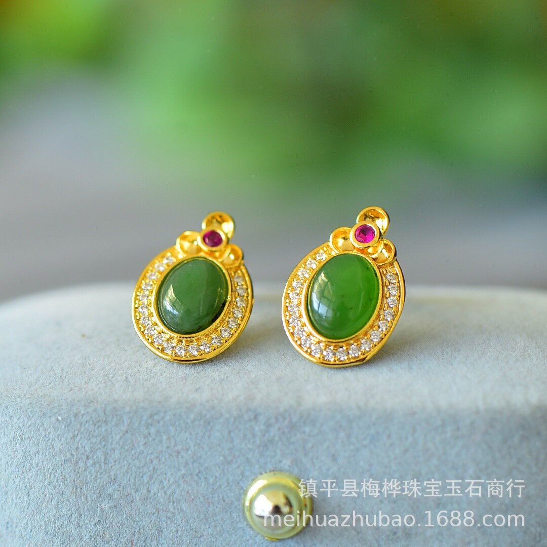 Новые серьги в китайском стиле, древние инкрустированные серьги из нефрита и яшмы, капля воды, бабочка, серьги в древнем стиле, ретро, лучший друг, женский стиль