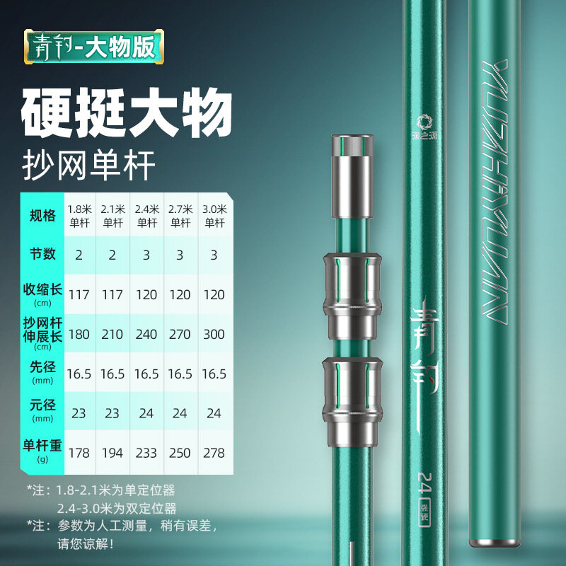 Удилище для рыболовной сети Yuzhiyuan из углерода, легкое, прочное, высокоуглеродное, набор рыболовных сетей, одноручное головное устройство.