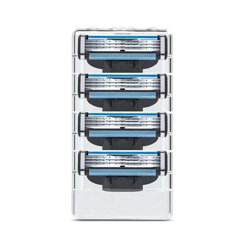 Завод-производитель Gillette предлагает трехслойные лезвия для трансграничной торговли, черная трехслойная ручная бритва, совместимая с Mach3.