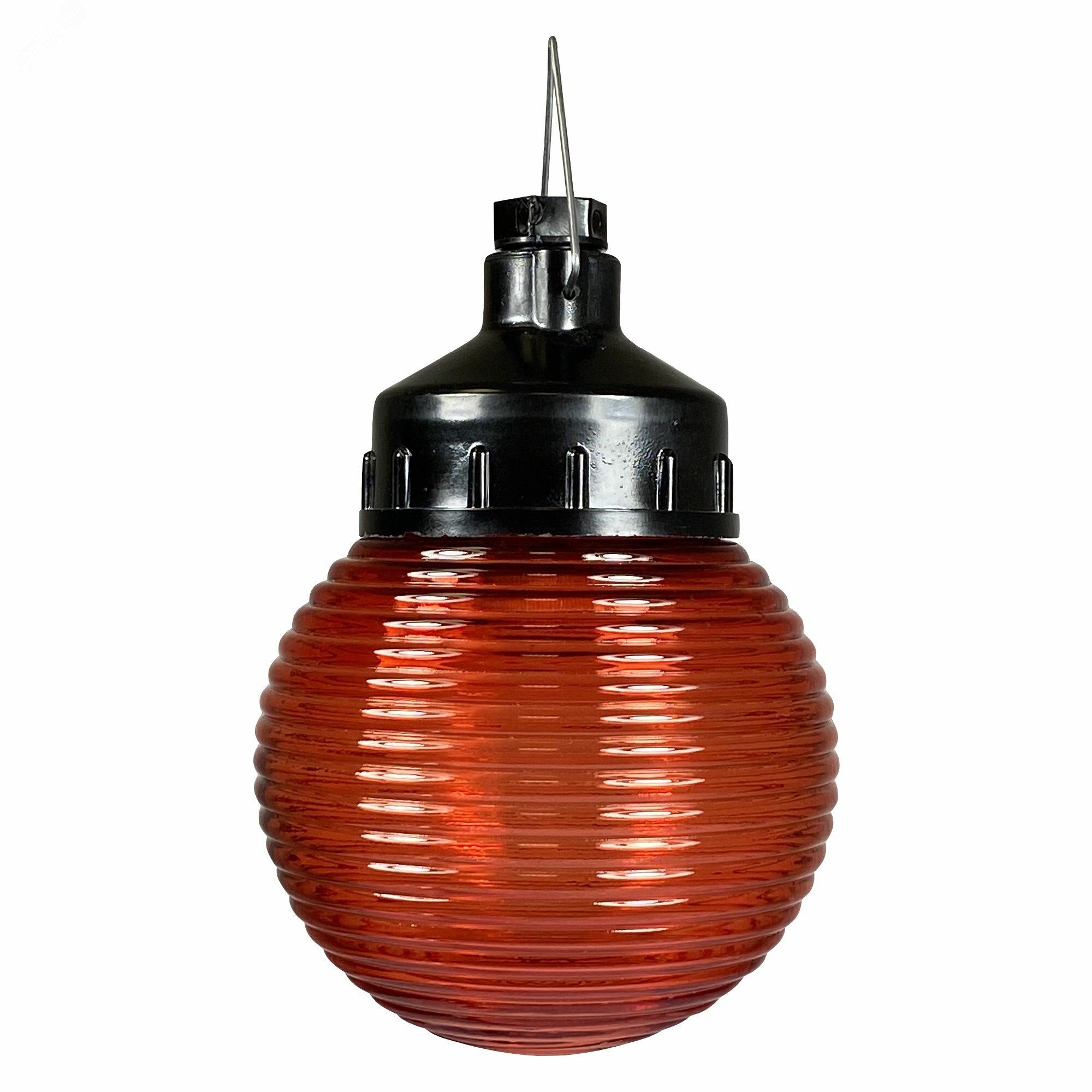 Светильник подвес сигнальный (Е27-60Вт) IP53 шар красн. Элетех