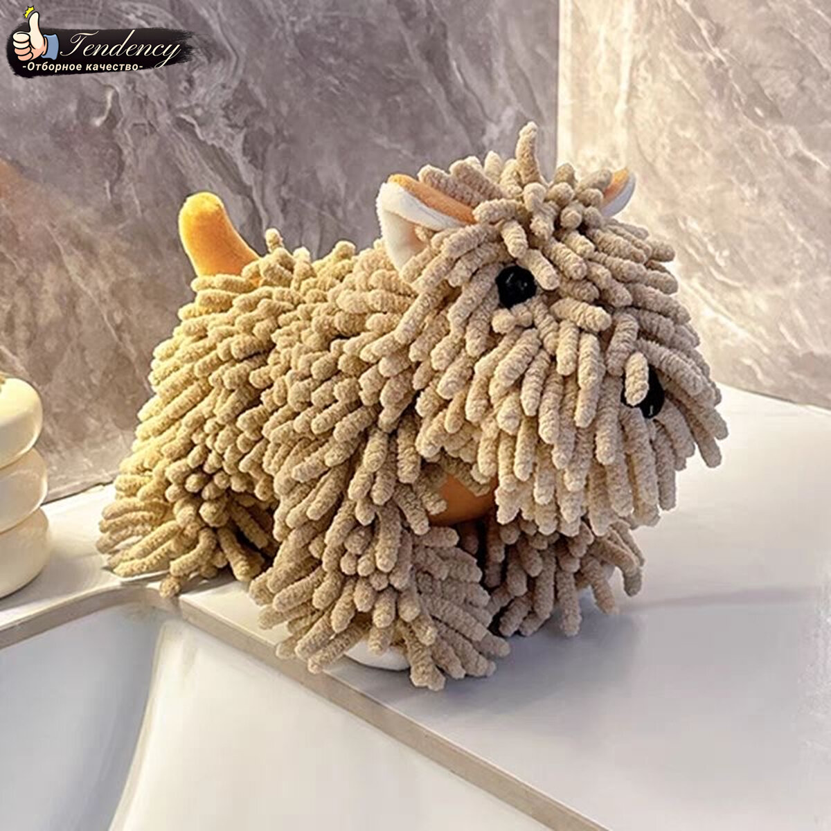 Забавное полотенце для рук в форме щенка: шенилл, супервпитывающее, мягкая игрушка, Полотенце кухонное