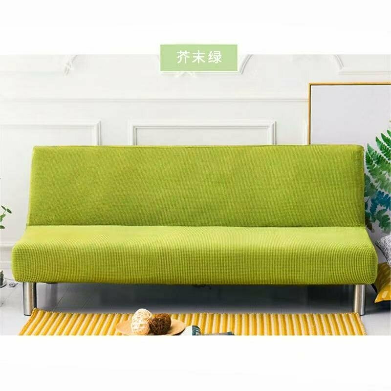 Чехол на прямой диван-кровать рельефный, темно-серый, размер 150-190 см