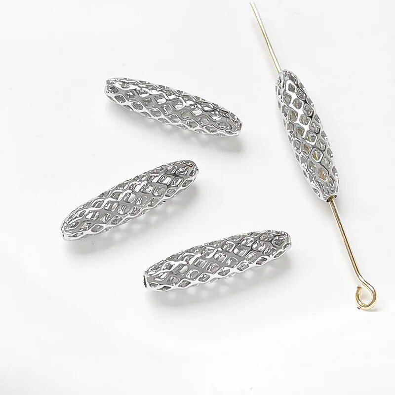 Металлические овальные бусины-разделители LIJIEMEI BY-D4698-12