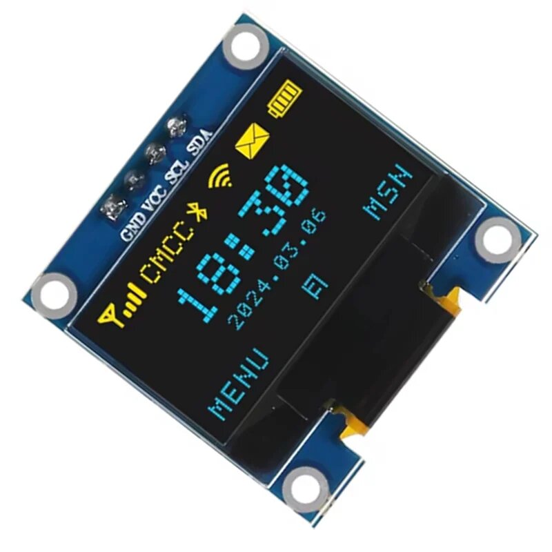 Модуль OLED-дисплея I2C IIC 128X64 SSD-1306 ЖК-экран 3,3 В-5 В синий для ESP32 ESP8266