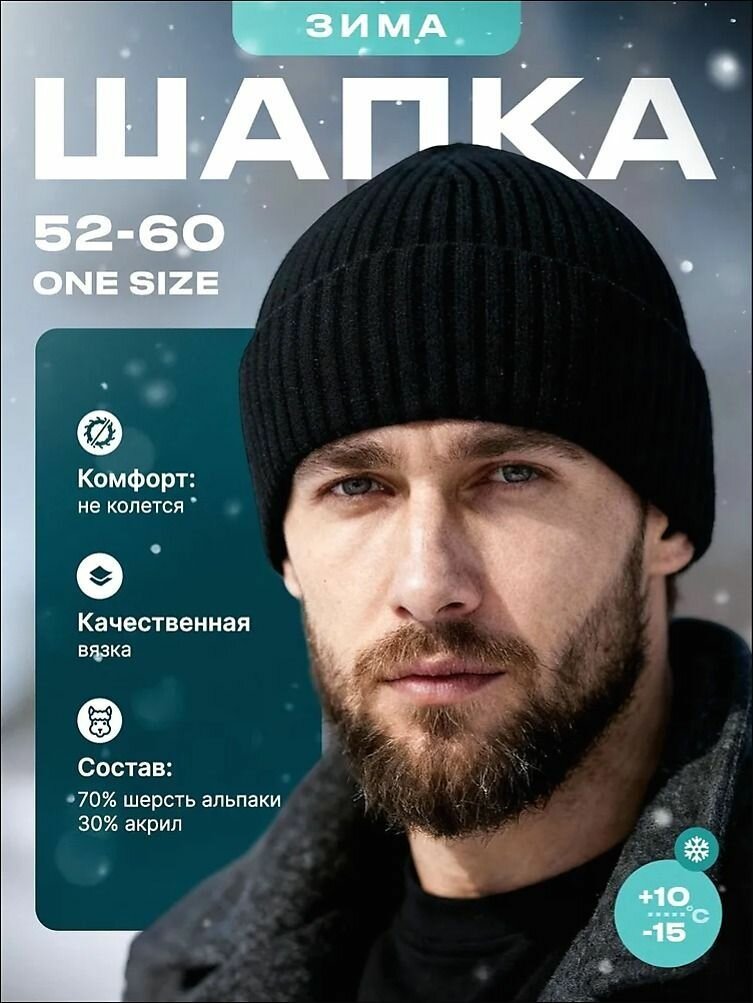 Шапка Осень-зима 2025 для мужчин