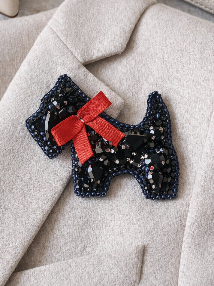 Брошь, металл, кристалл, стразы