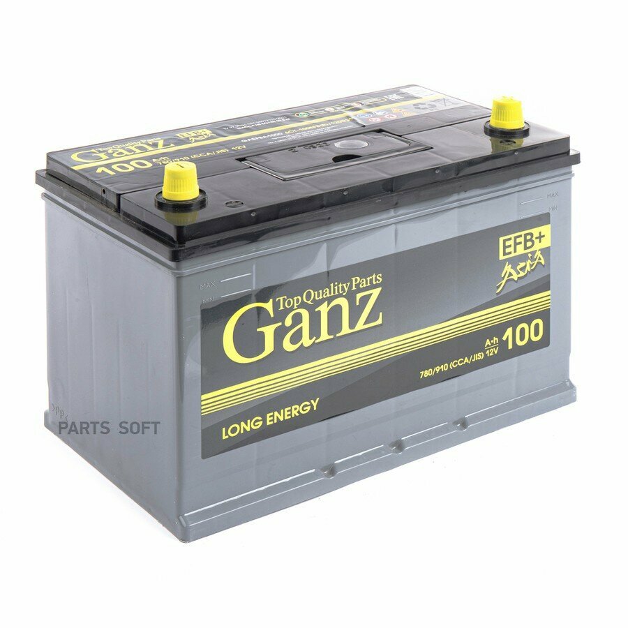 Аккумулятор GANZ ASIA EFB 100 А/ч обратная R+ 306x175x225 EN780 А от официального дистрибьютора, GANZ, артикул GAEFBA1000