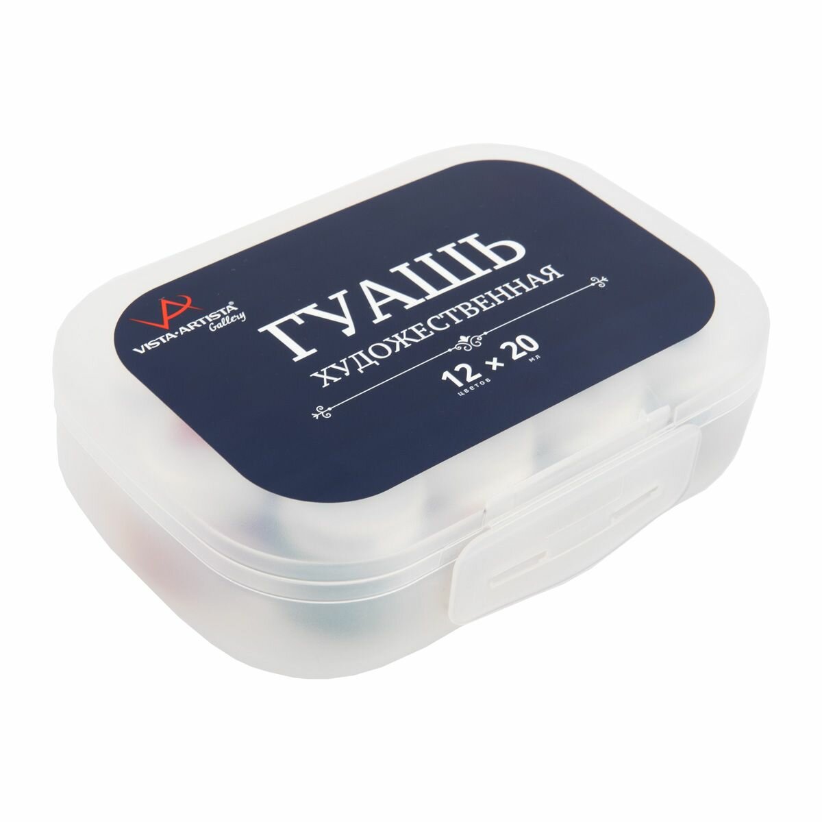 VISTA-ARTISTA Gallery краски гуашь художественная, набор 12 цветов по 20 мл в пластиковой упаковке, VAGPS-1220