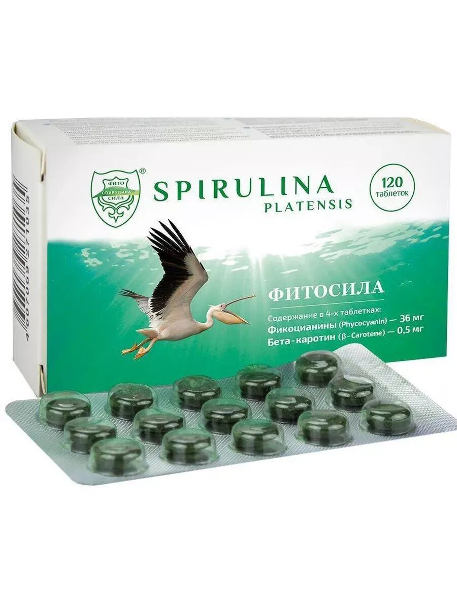 Спирулина Фитосила, таблетки 350 мг, 120 шт.