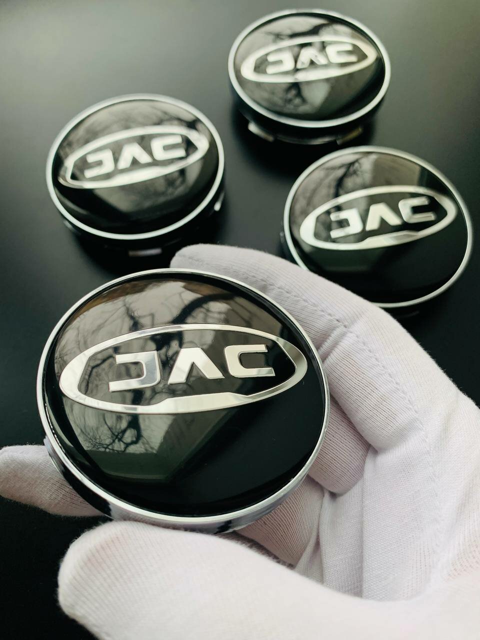 Колпак ступицы для колеса JAC 60/56мм черный. Заглушки на диски Джак 60мм 4шт