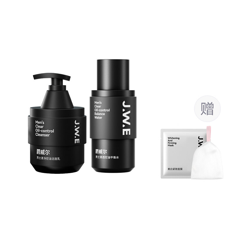 Очищающее молочко мужское JUEWEIER против акне, [Hydrating Awakening Skin]Oil Control Acne-Prone Cleansing Milk 220g+Oil Control Balancing Lotion 120ml