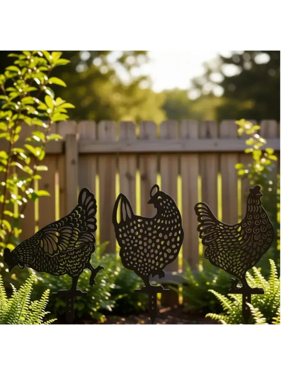 Садовые фигуры Курица 3шт