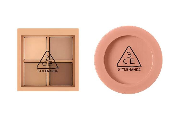 Набор теней женский 3CE 4 цвета + румяна, легко растушевываются, яркий тон кожи 5731000