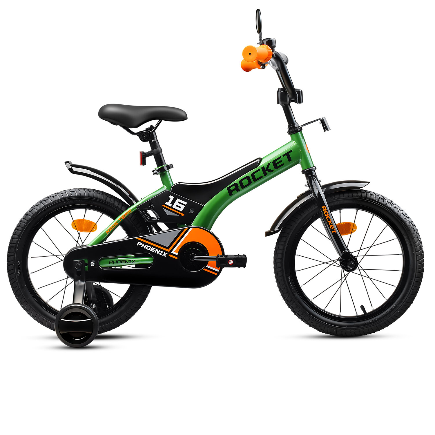 Велосипед 16" Rocket Phoenix, цвет зеленый, рост 110 - 125 см.
