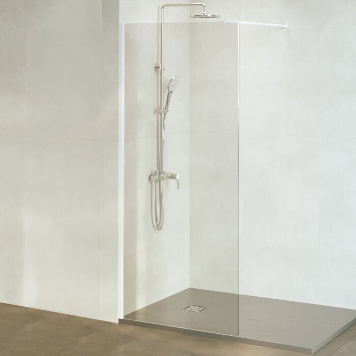 Душевая перегородка RGW Walk In WA-002W 60х195 см, профиль матовый белый, стекло прозрачное