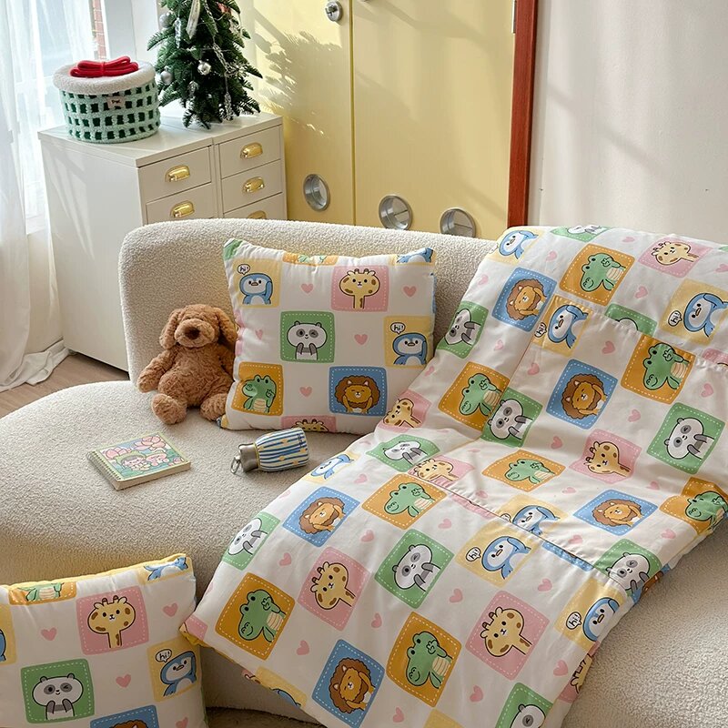 Хлопковая подушка, одеяло двойного назначения «два в одном», одеяло из чистого хлопка, офисная подушка для сна, одеяло,