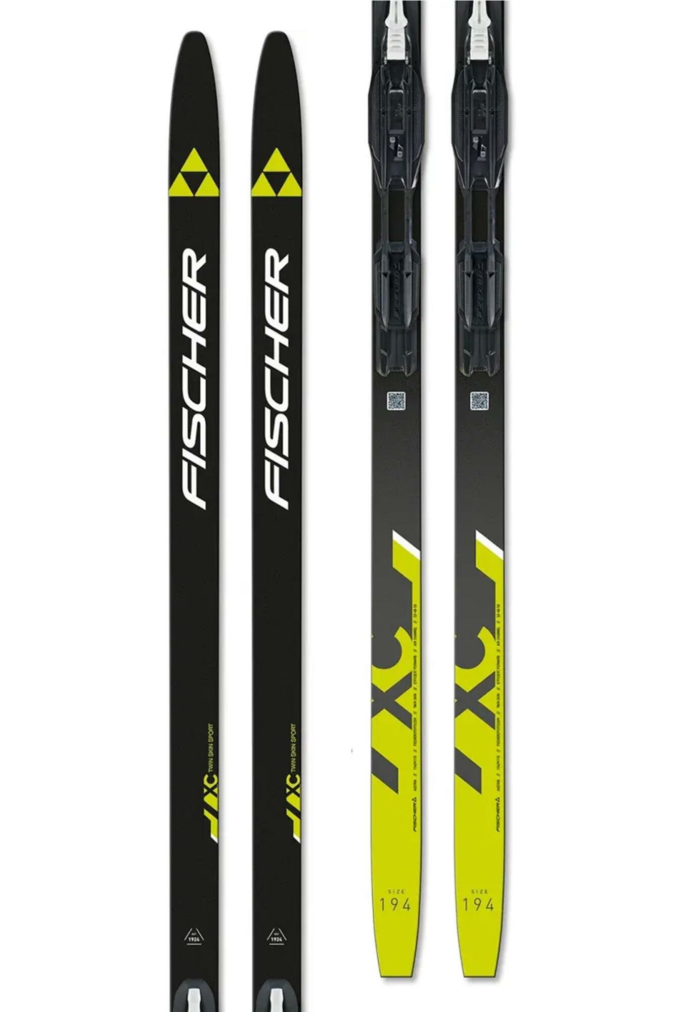 Беговые лыжи с креплениями FISCHER Twin Skin Sport EF Yellow (см:204/54)