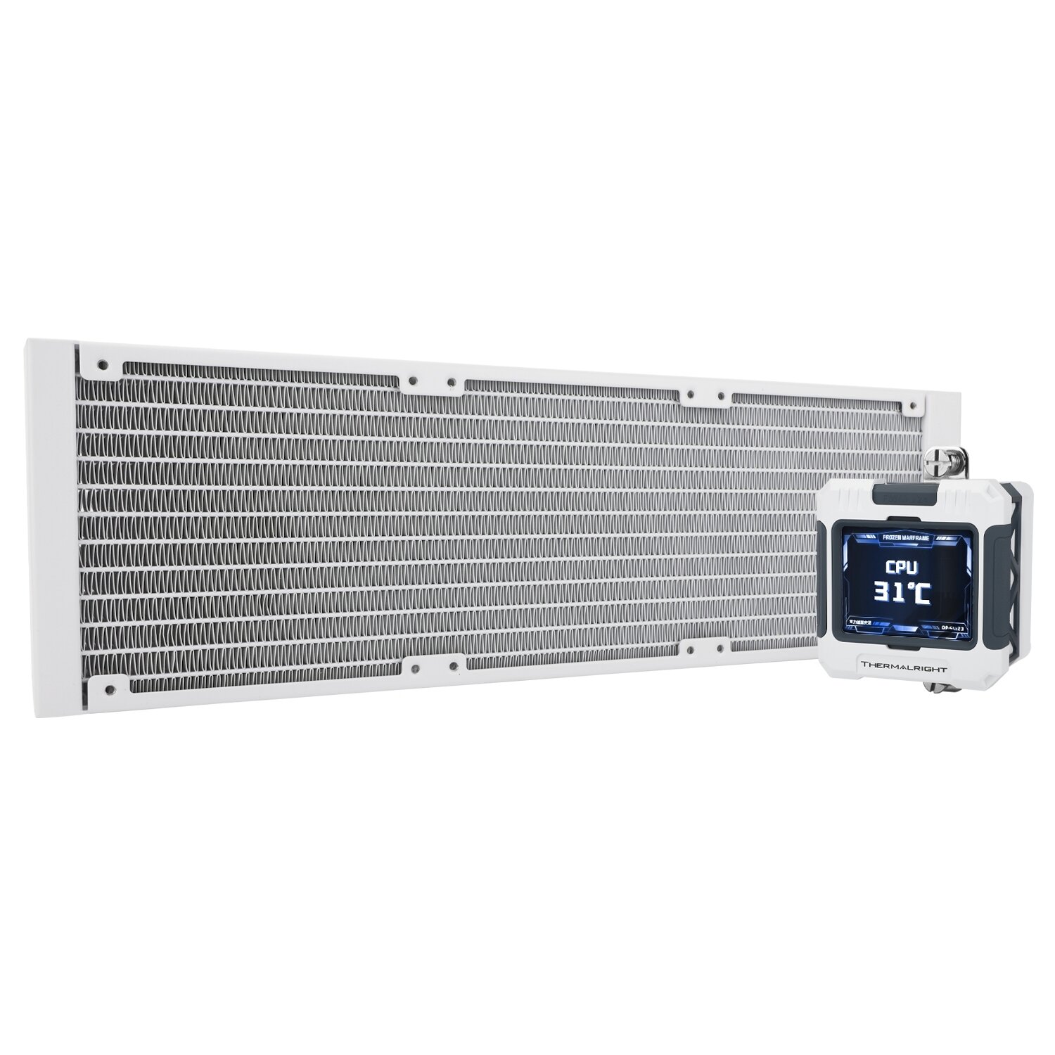 Система жидкостного (водяного) охлаждение для процессора Thermalright Frozen Warframe 360 белая с дисплеем без вентиляторов