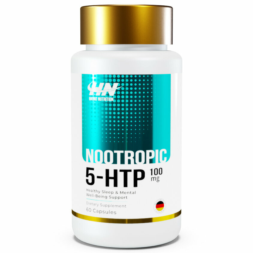Аминокислота Hayat Nutrition 5HTP, 5-гидрокситриптофан, в капсулах, 60 шт