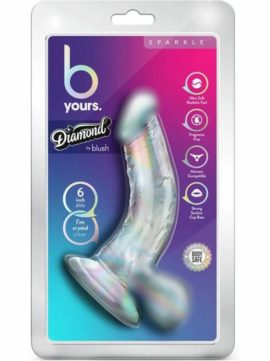 Фаллоимитатор на присоске "B YOURS DIAMOND SPARKLE" 13.5см