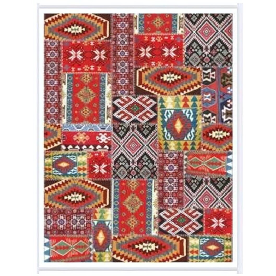 Набор ковриков "DECORATIVE deco 9" с бахромой, 60х100 и 40х60 см, цифровая печать, пэчворк