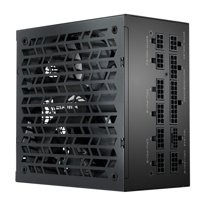 Блок питания Блоки питания/ Power Supply SAMA G850 Black (HAT-850yzB1G), 850W 80+ Gold (ATX, 3.1, PCIe 5.0, Full modular, 1x24(20+4)pin mesh 550mm, 2xCPU 8(4+4)pin 700mm, 2xPCIe*2 8(6+2)pin 550+150mm, 1x12VHPWR PCIe 5.1 12+4pin 600W 600mm, 3xSATA*3 450+15